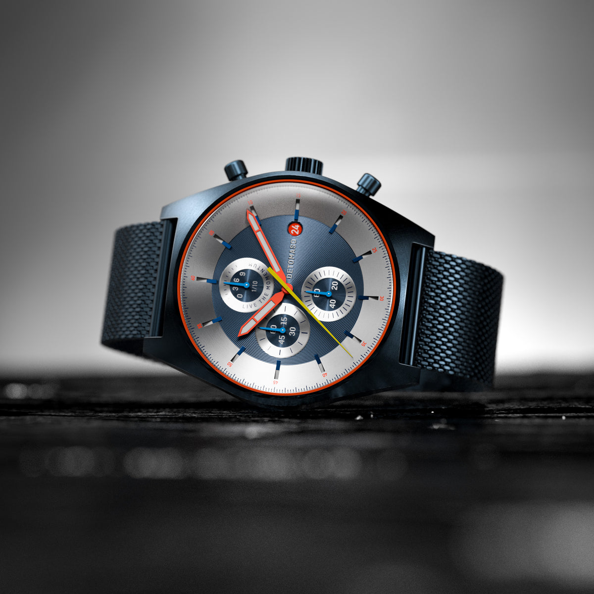 D10 CHRONOGRAPH LIMITED EDITION BLUE Mesh Dark blue Matte Brushed ...